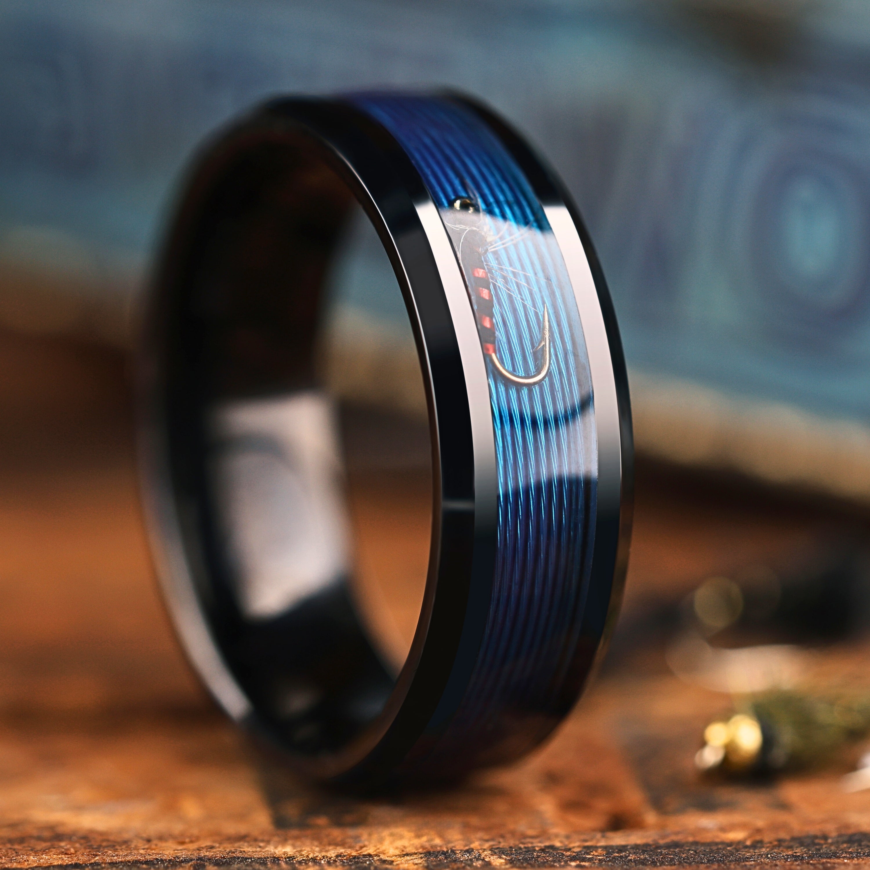 The Fly Fishing Ring - Men's Fly Fishing Line Wedding Band – Northern ...