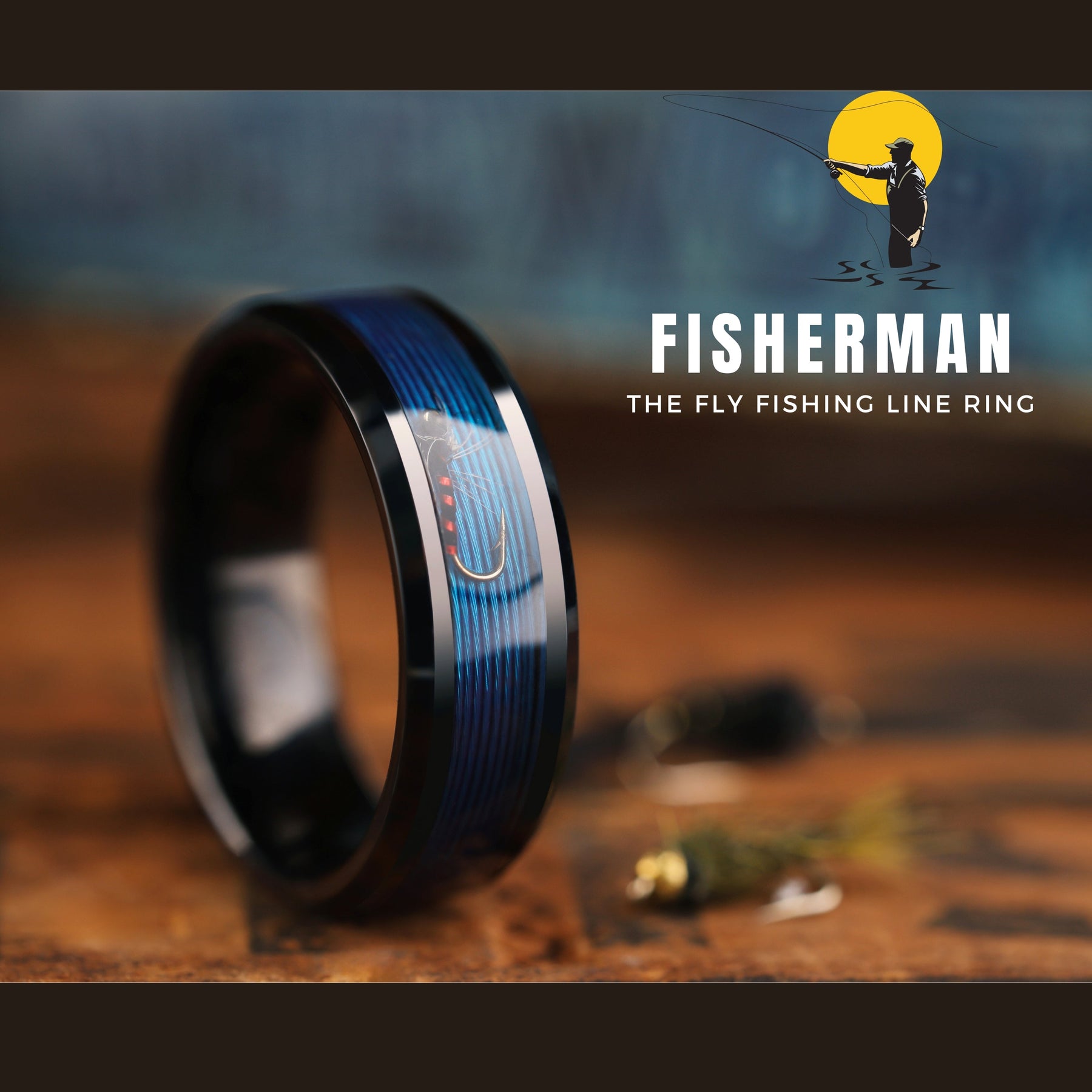 The Fly Fishing Ring - Men's Fly Fishing Line Wedding Band – Northern ...