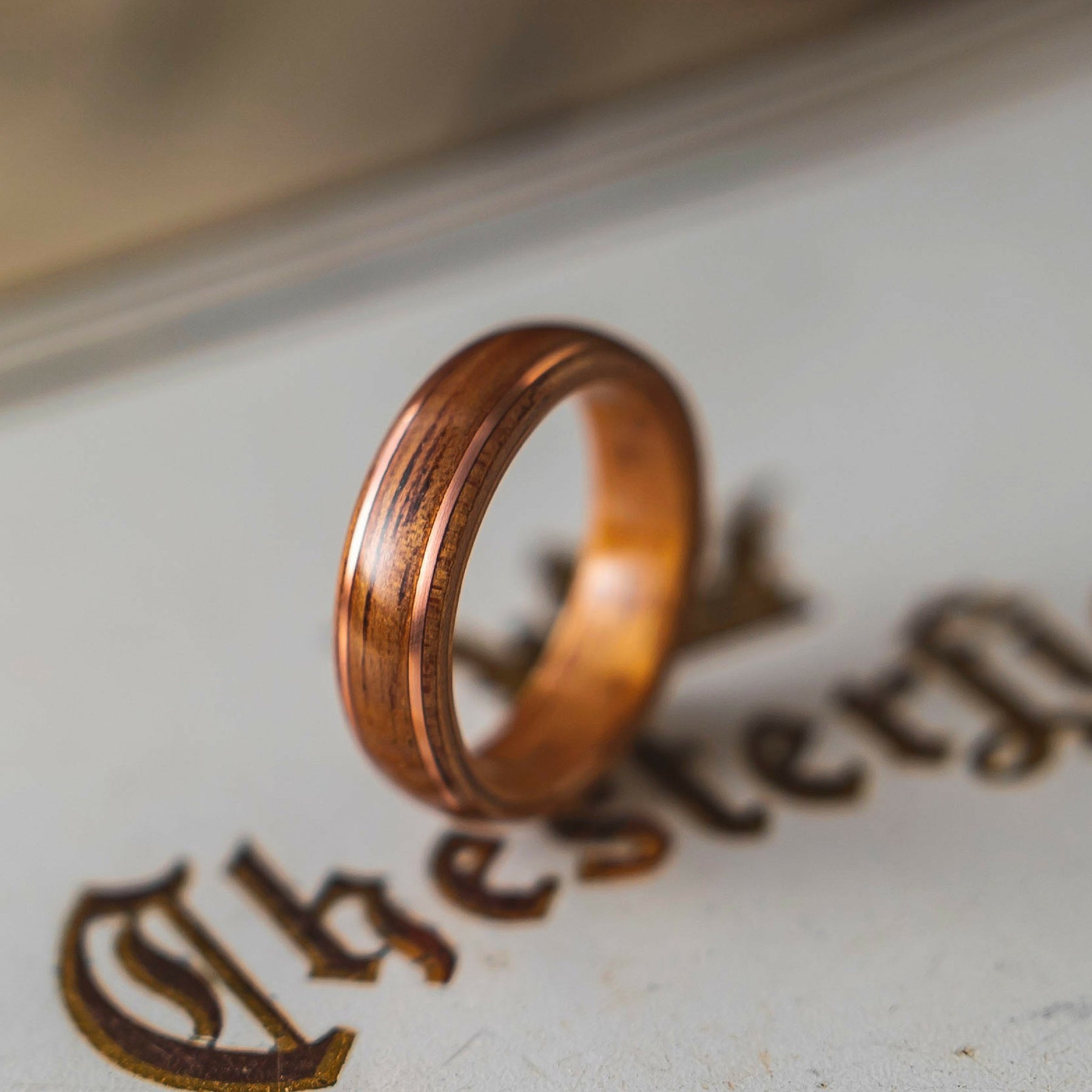 The Timeless Bentwood Ring - Koa Wood With Copper Inlay – Northern ...