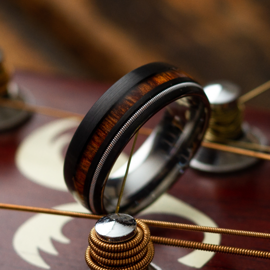 Men's Guitar String Wedding Band | The Musicians Wedding Band ...