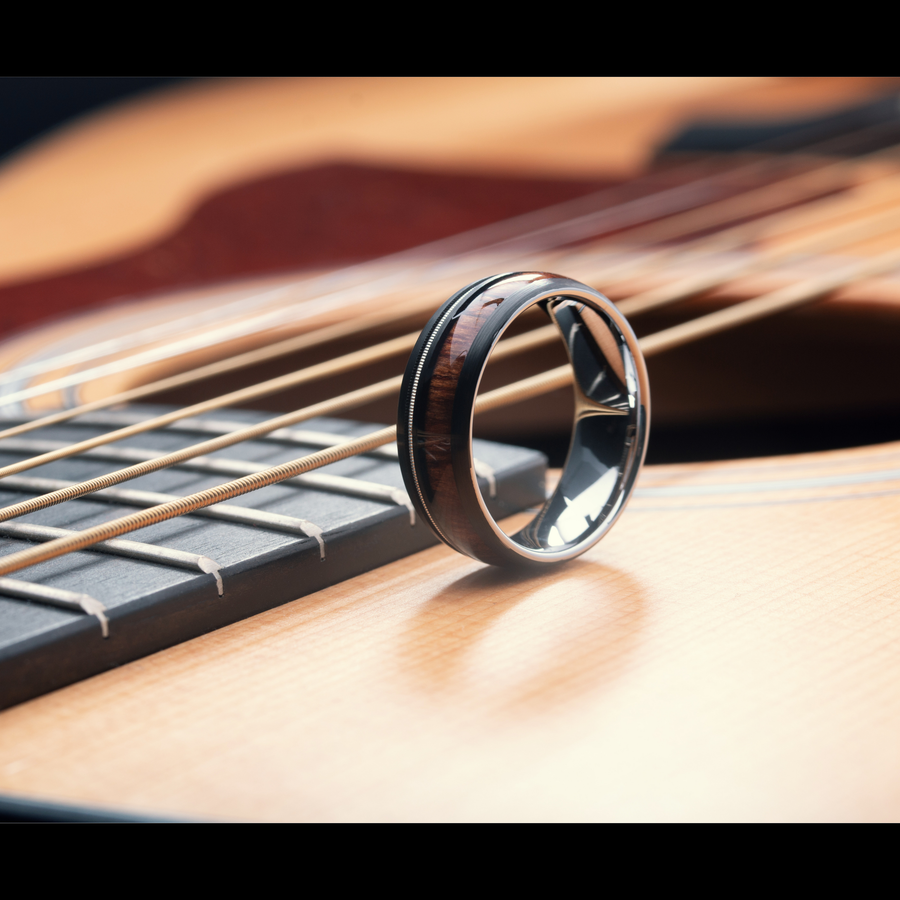 Men's Guitar String Wedding Band | The Musicians Wedding Band ...