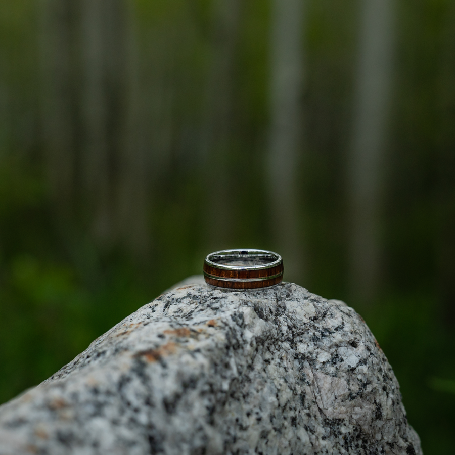 The Silver Wood Barrel Ring | Men's Whiskey Barrel Ring – Northern ...