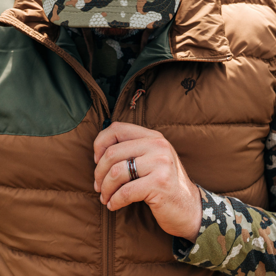 The Silver Wood Barrel Ring | Men's Whiskey Barrel Ring – Northern ...