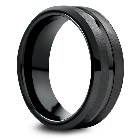 Mens Black Wedding Bands | A Collection of Black Rings for Men ...