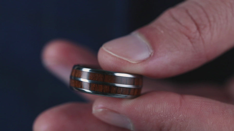 The Silver Wood Barrel Ring | Men's Whiskey Barrel Ring – Northern ...